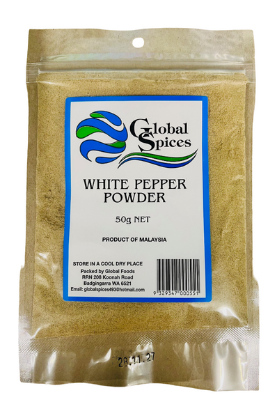 White Pepper Ground Packet 50g – Whittingtons
